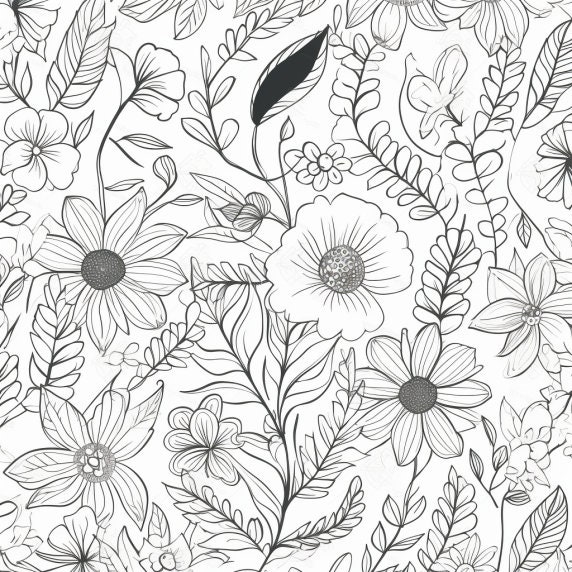Flowers Coloring Sheets, Adult Coloring, Flowers, Printable Coloring ...