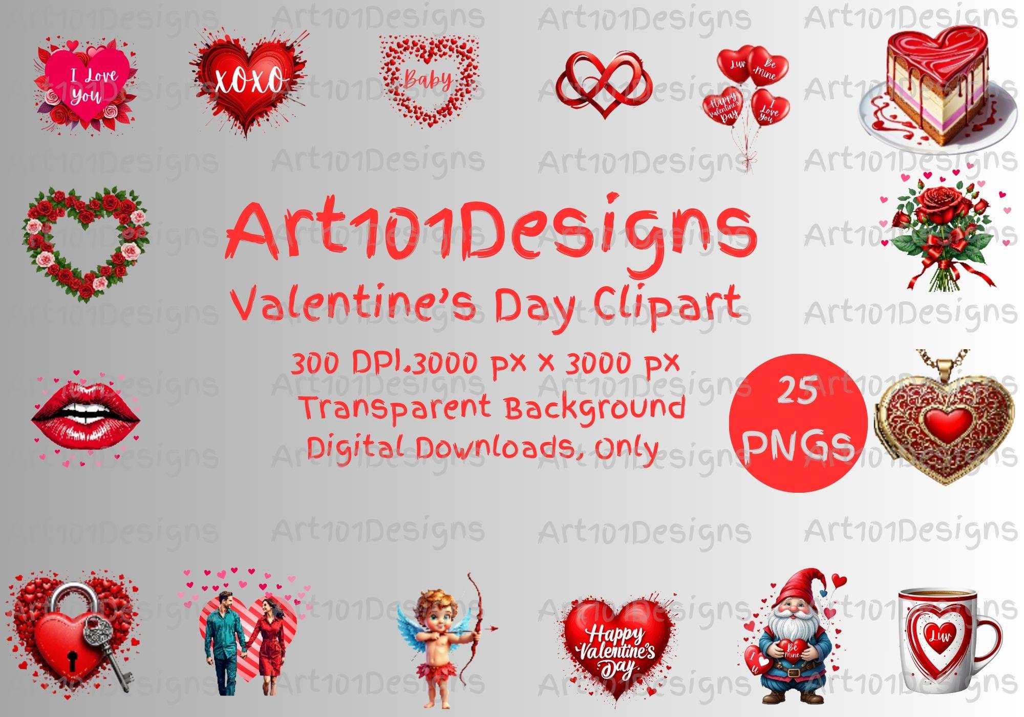 Valentine's Day Clipart, Watercolor Couple Clipart, Valentine's Day ...