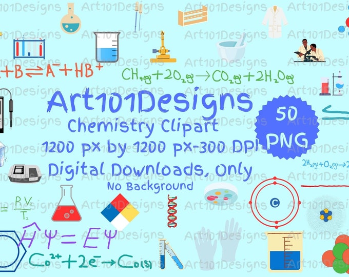 Hand Drawn Chemistry Clip Art Chemistry Elements and Symbols/back to ...