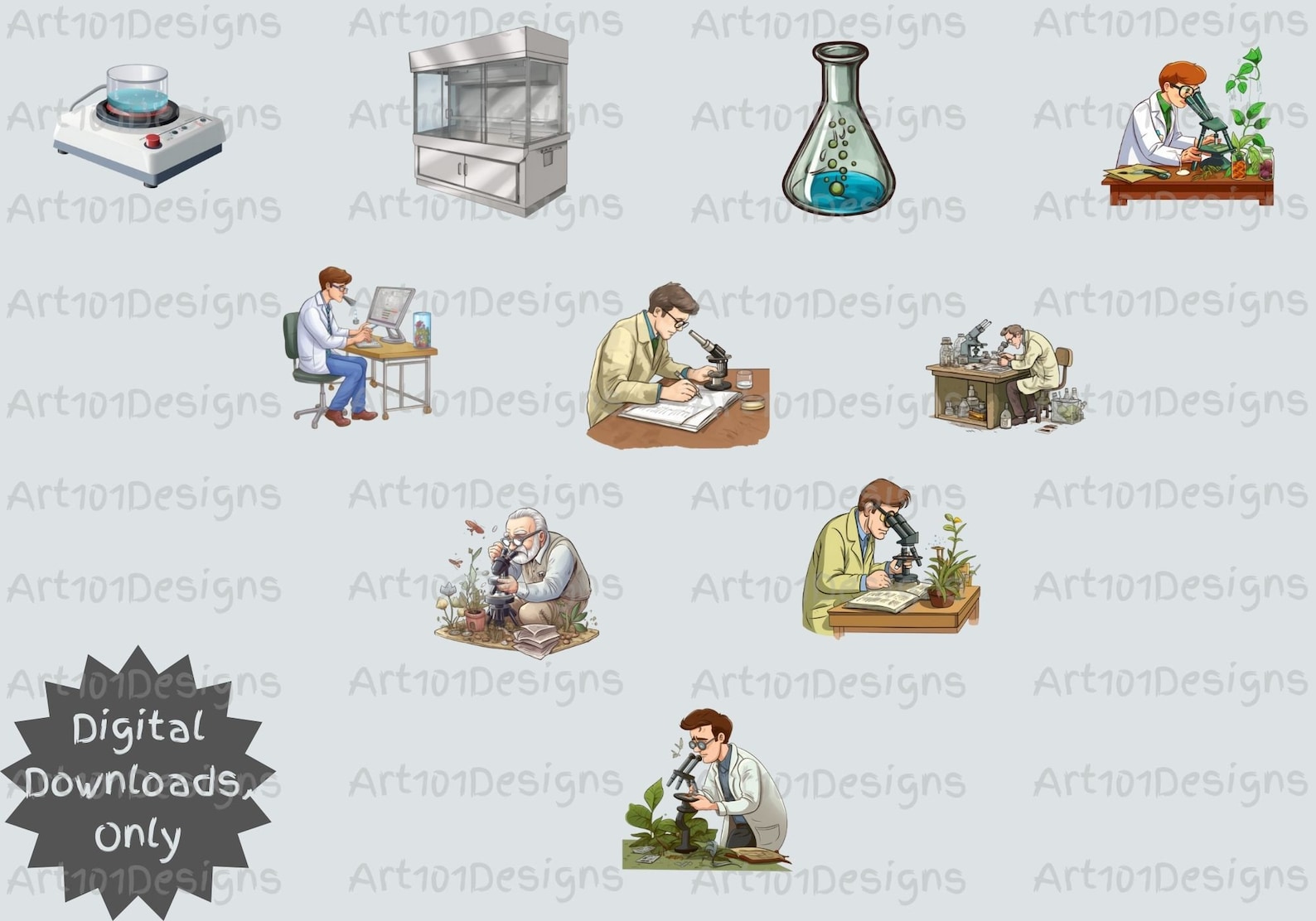 In the Lab - Biology Art - Biology Art Prints - Biology Posters ...