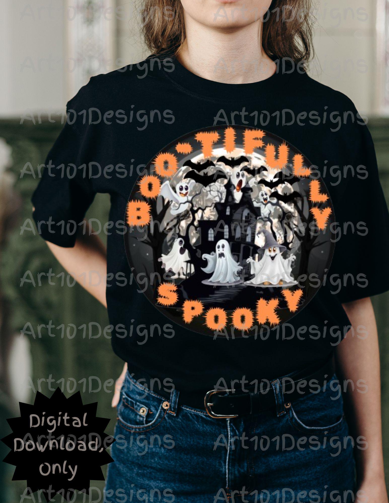 Boo-tifully Spooky, Halloween Sublimation Png, Spooky Png Sublimation ...