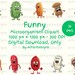 Funny Microorganism Clipart – Cute Cartoon Microbes, Bacteria & Viruses ...