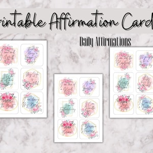 48 Printable Daily Affirmation Cards, Motivational Cards for Every Day ...