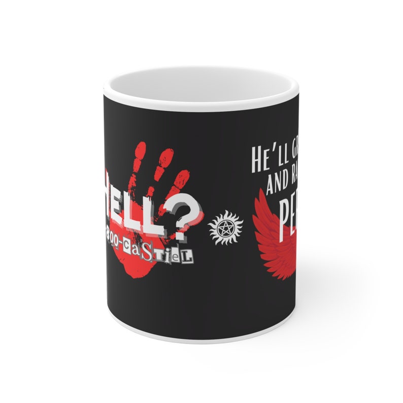 Supernatural Castiel Mug Call Castiel to Raise You From Perdition the ...