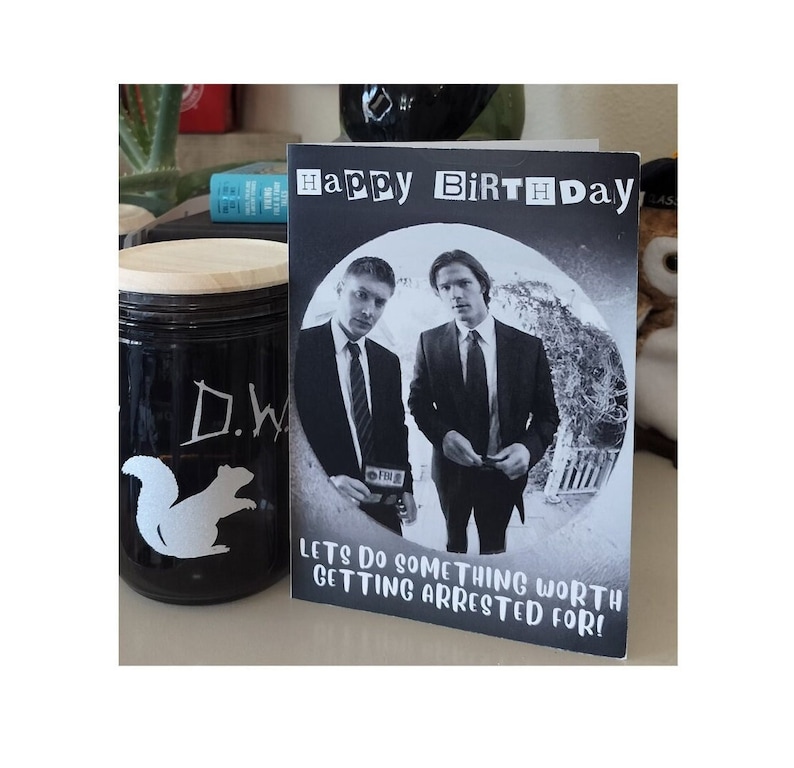 Supernatural Birthday Card Sam and Dean Supernatural Gift Idea ...
