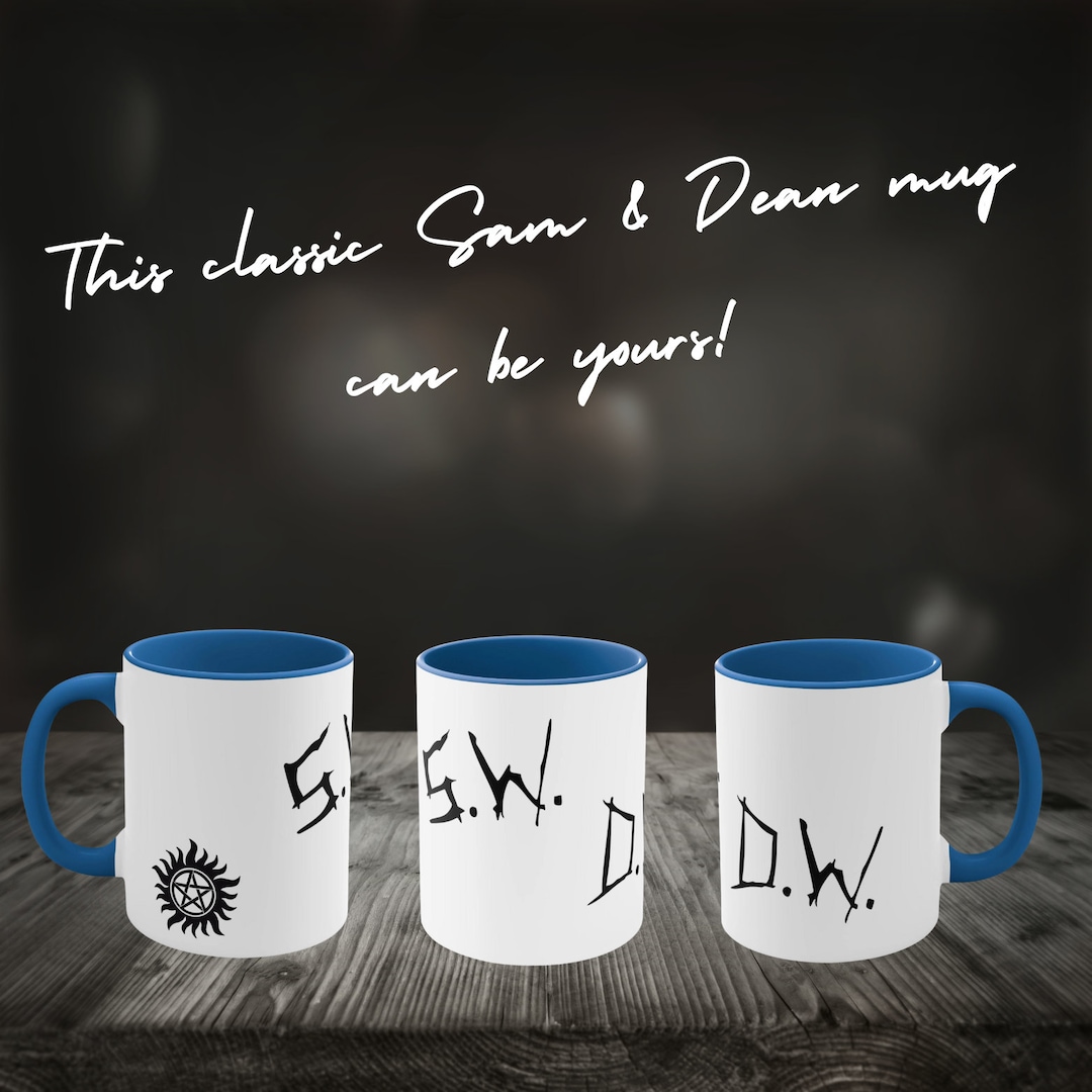 Supernatural Dean and Sam Initials Mug, 11oz, Supernatural Mug ...