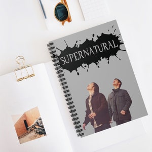 Supernatural Dean & Sam Spiral Notebook - Ruled Line, Moose N' Squirrel ...