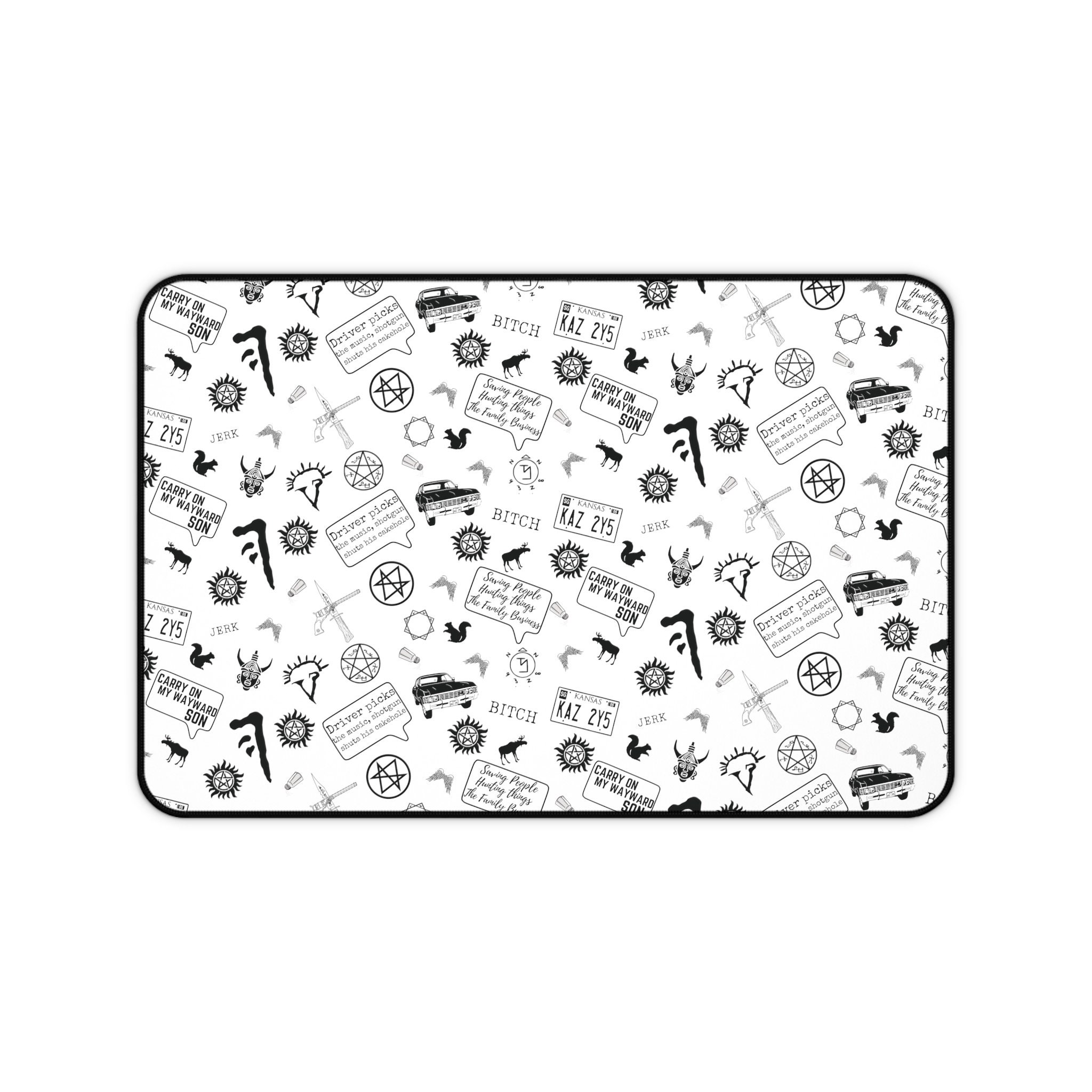 Supernatural 1 Fan 12x18 Desk Mat Supernatural Mousepad Moose ...