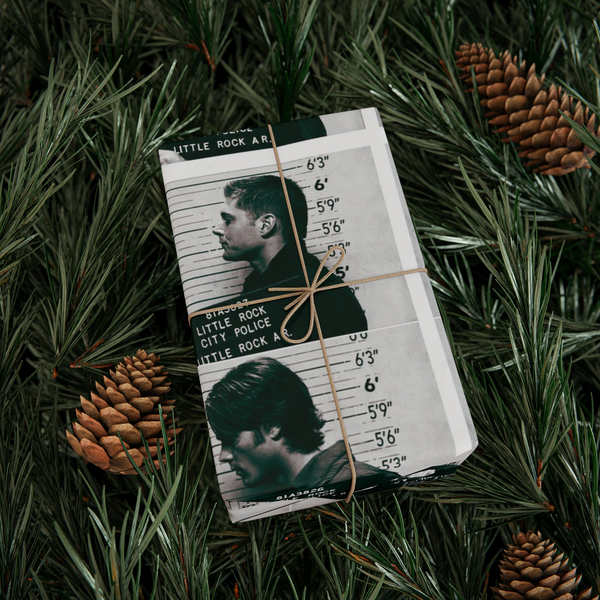 Supernatural Sam and Dean Mugshot Wrapping Paper, Winchester Bros ...