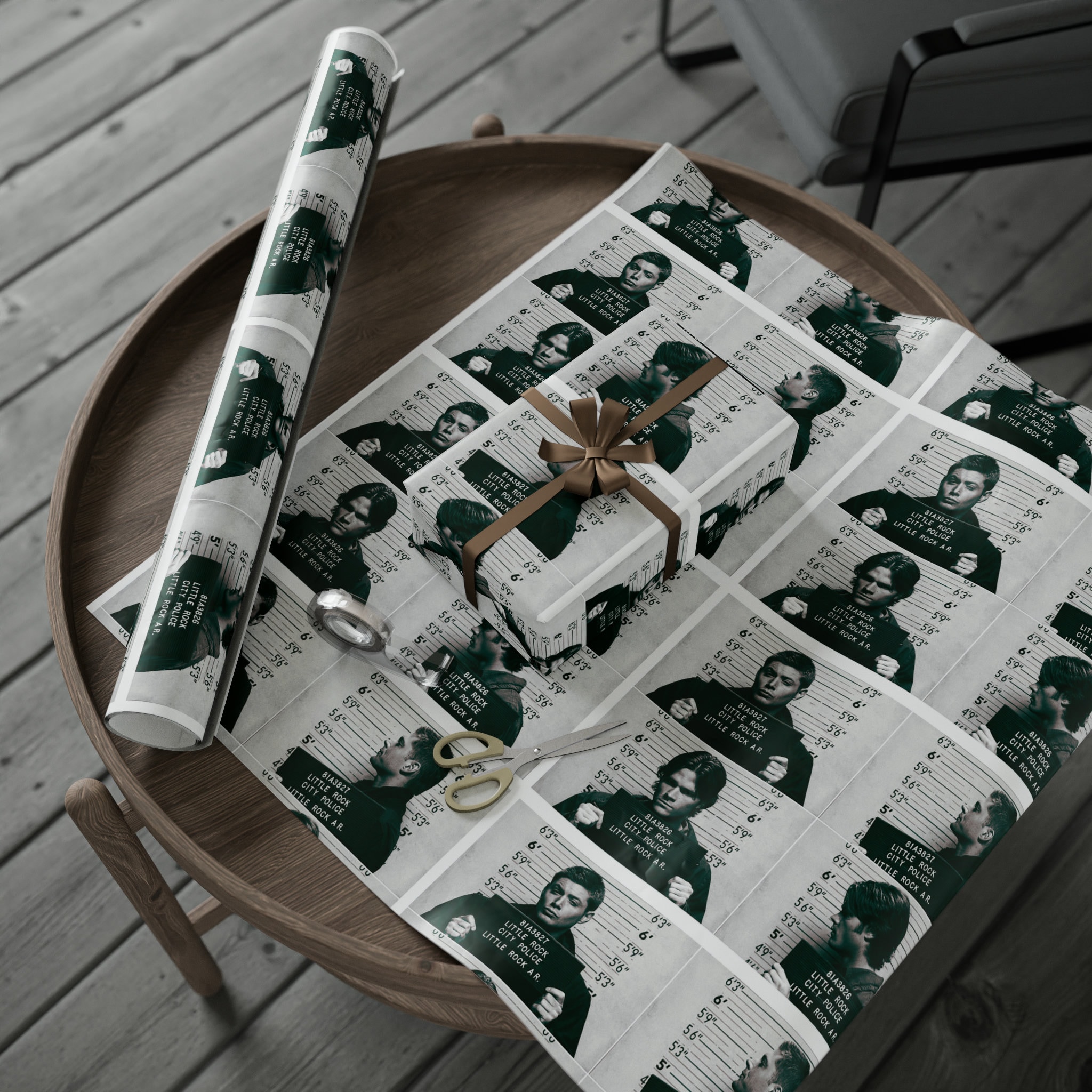 Supernatural Sam and Dean Mugshot Wrapping Paper, Winchester Bros ...