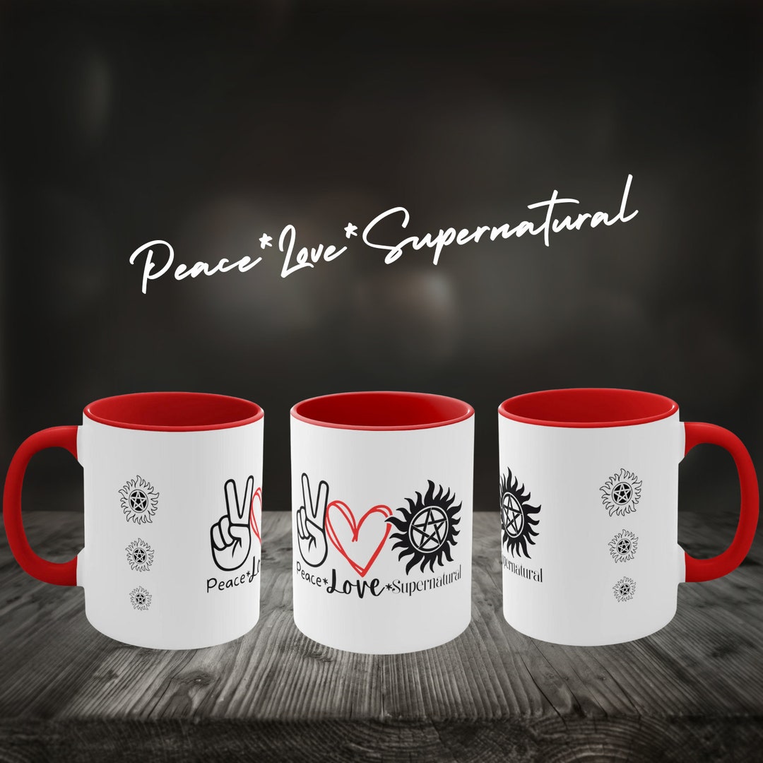 Supernatural Peace*love*supernatural Coffee Mug, 11oz, Supernatural Mug ...
