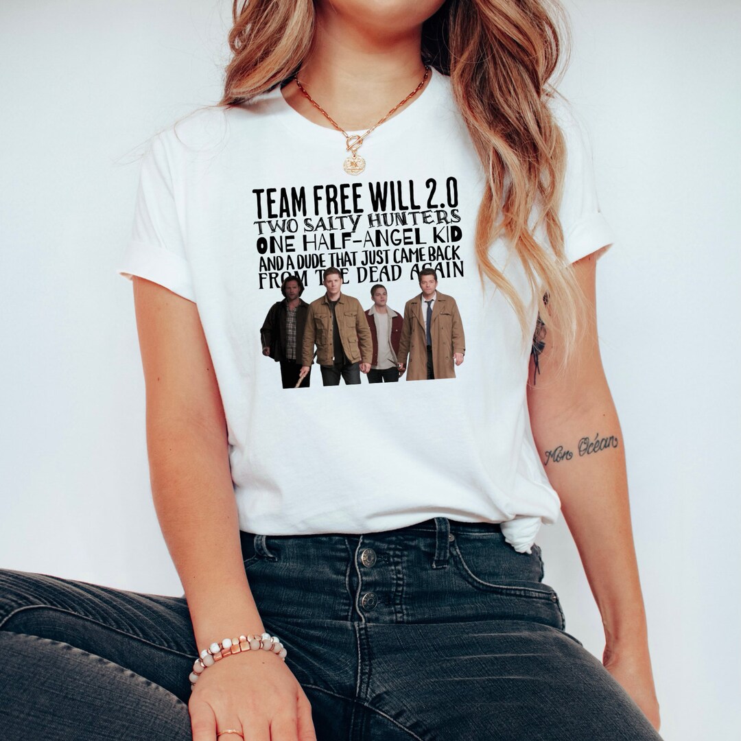 Supernatural Team Free Will 2.0 Shirt, Winchester Boys, Moose ...
