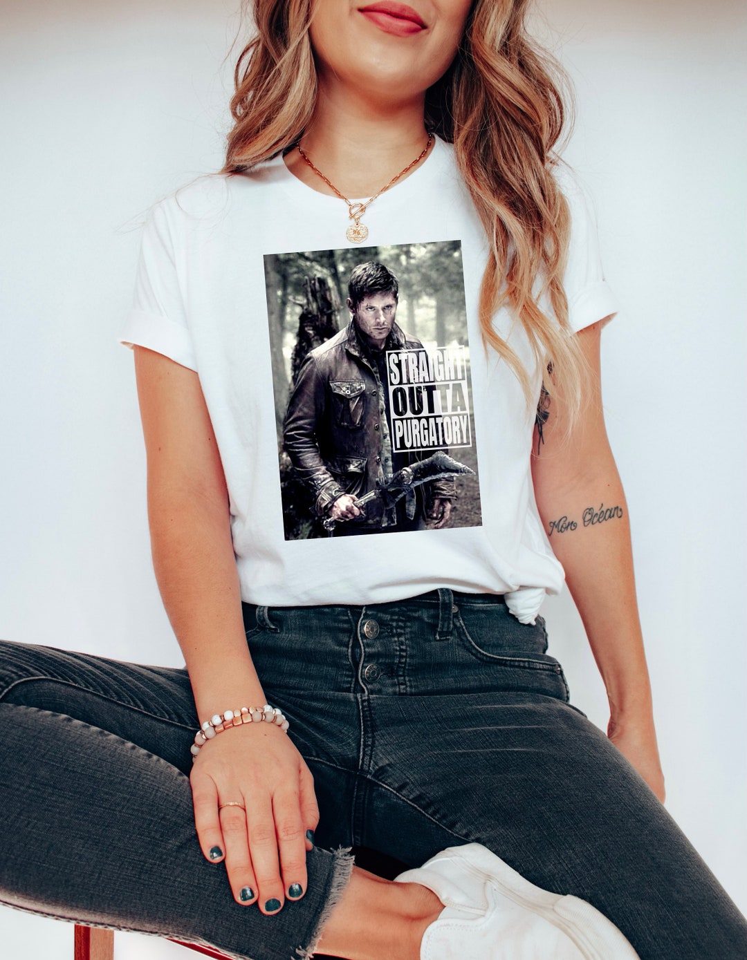 Supernatural Straight Outta Purgatory Dean Winchester Tshirt ...