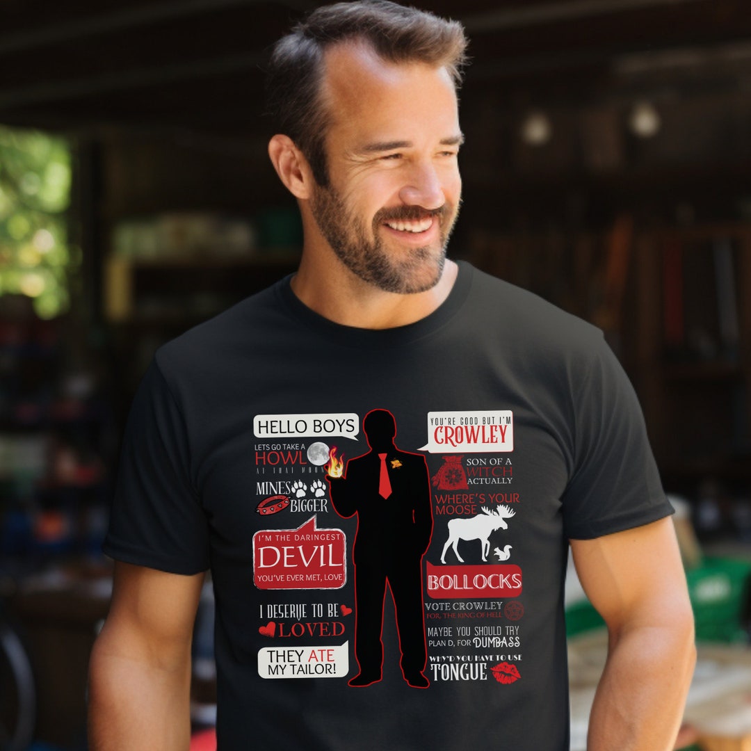 Supernatural Crowley Hello Boys Shirt, the Winchesters, Moose ...