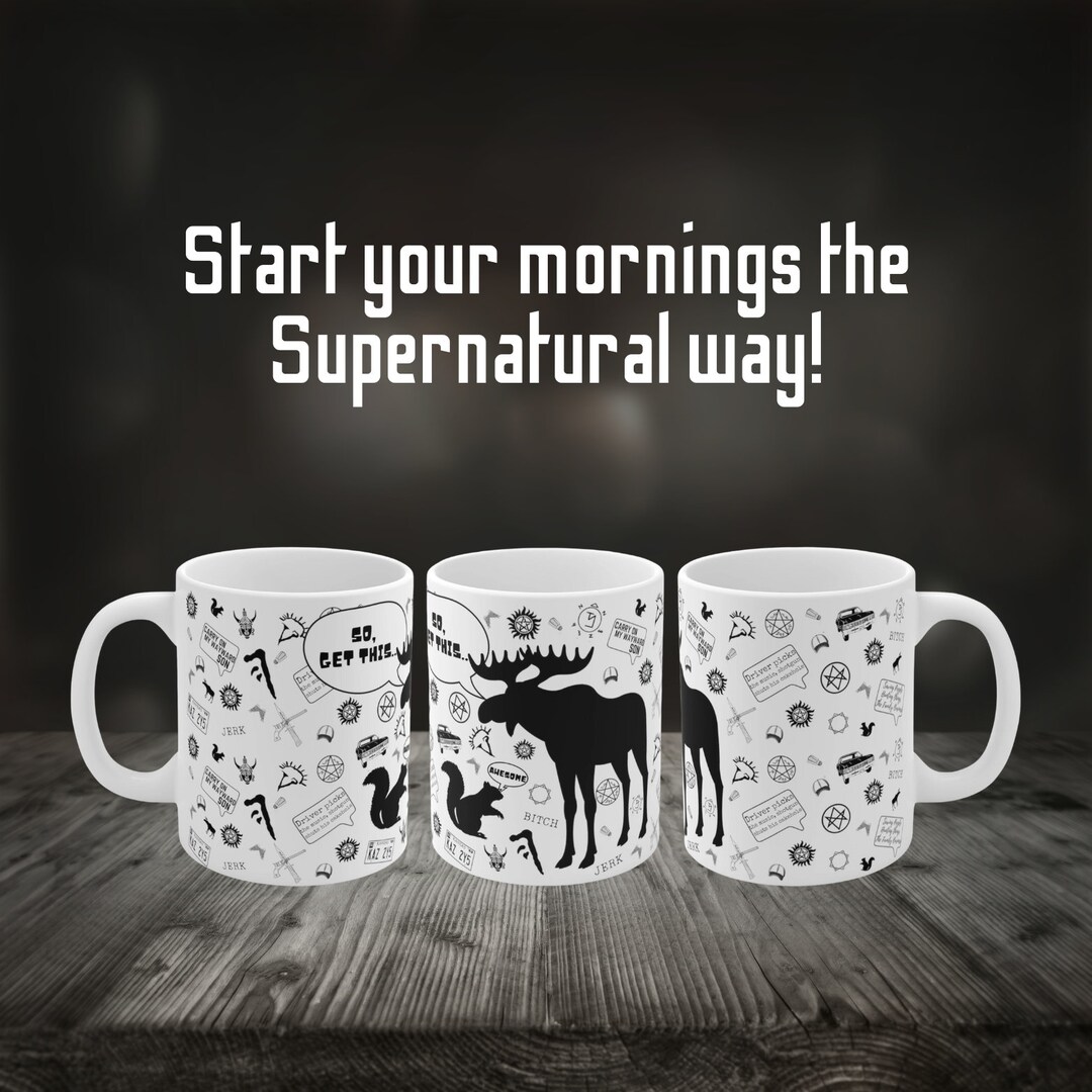 Supernatural Moose & Squirrel 11oz Coffee Mug, Supernatural Mug ...