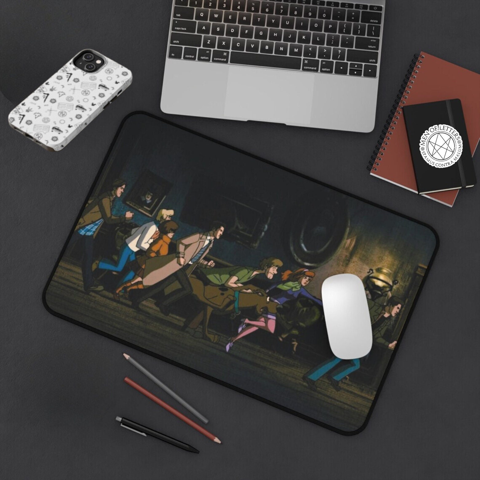 Scoobynatural 12x18 Desk Mat, Supernatural Mousepad, Moose & Squirrel ...