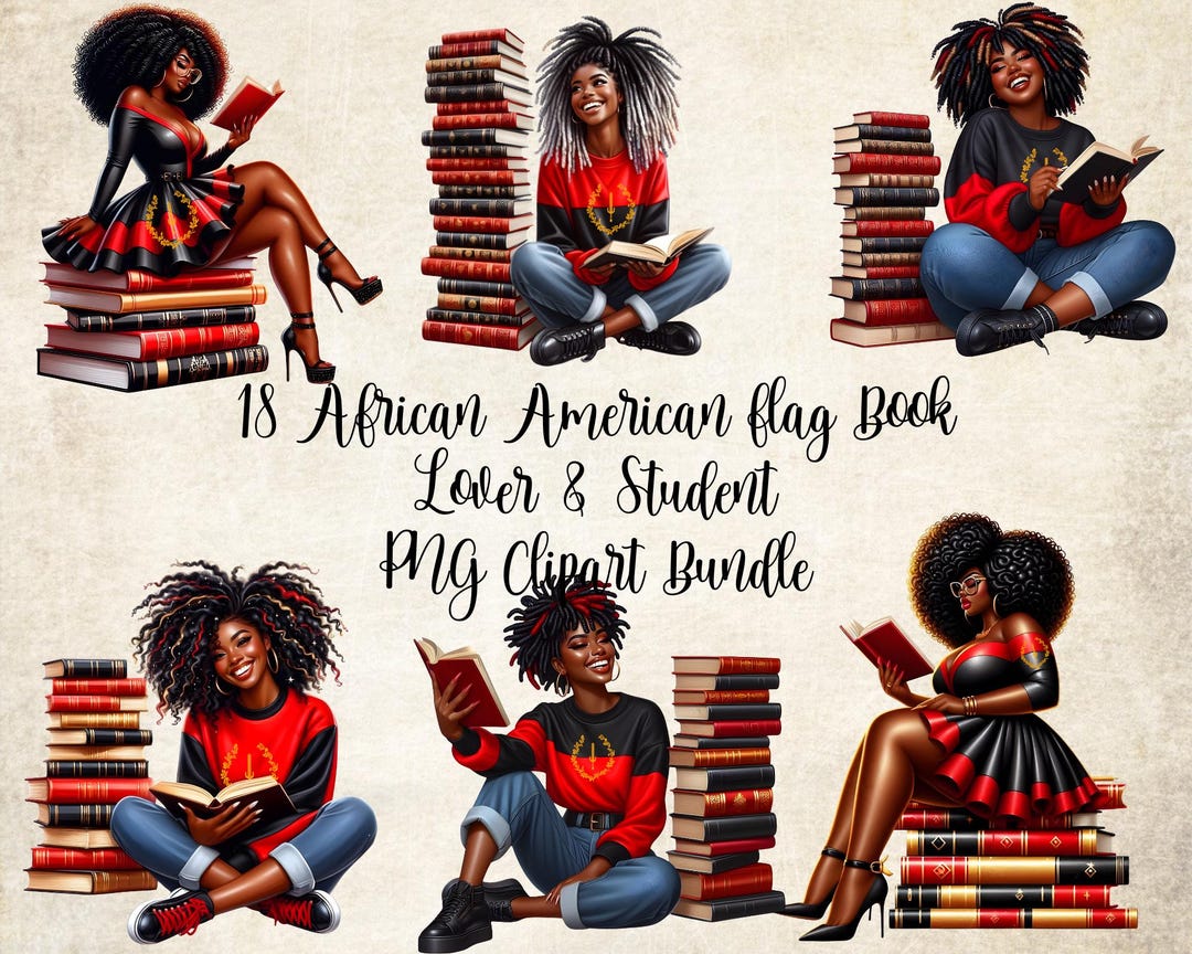 African American Flag Clipart Bundle: Black Students (4096x4096 Pixels ...