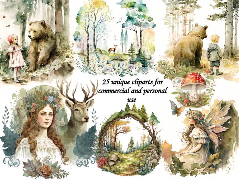 Fairytale Magical Fantasy Clipart Bundle Clipart for - Etsy