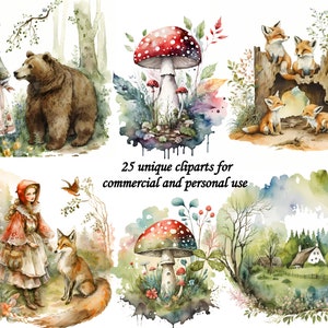 Fairytale Magical Fantasy Clipart Bundle, Clipart for Commercial and ...