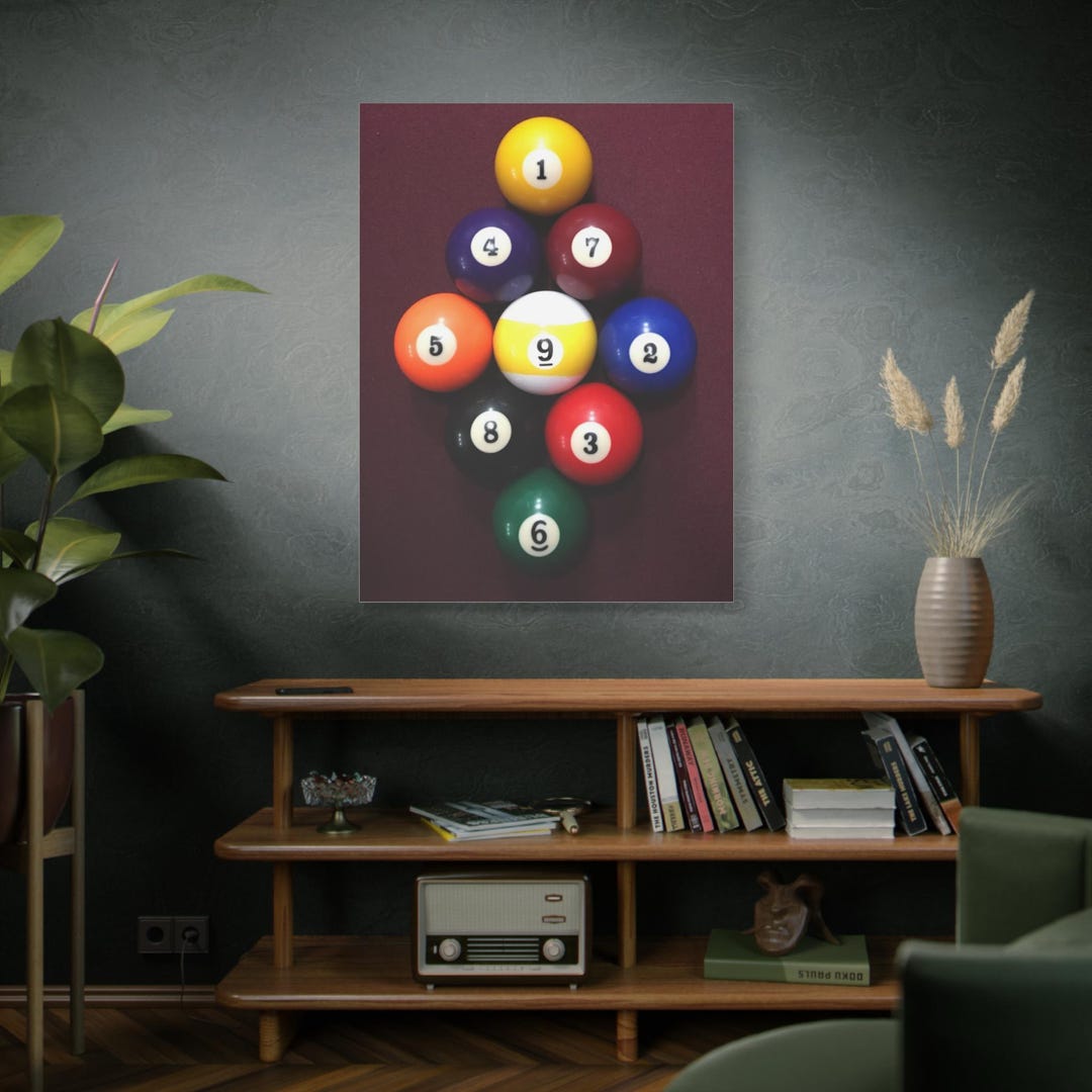 Billiards Wall Art Print, Perfect for Game Rooms, Pool Table Decor ...