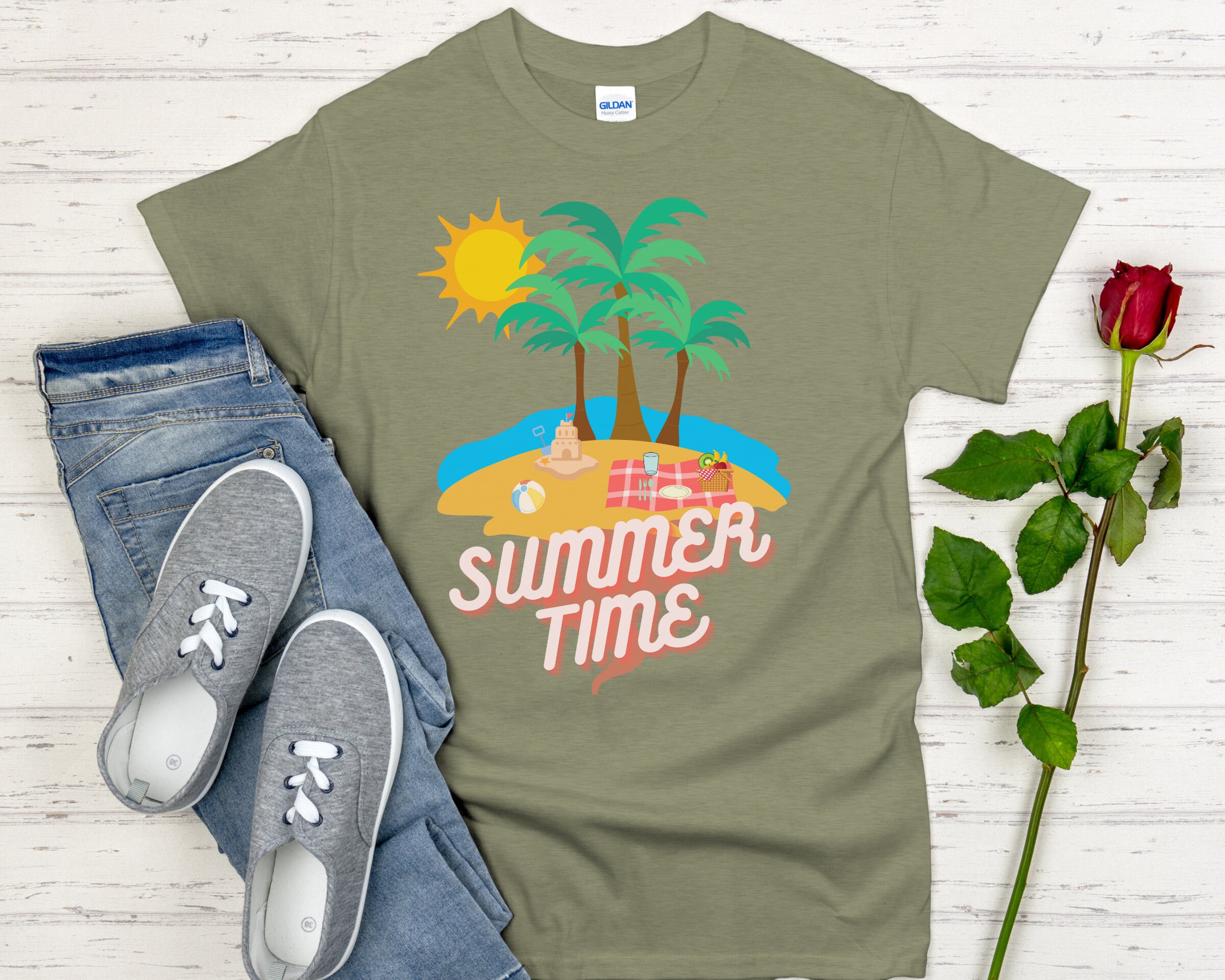 Summer Time Shirt, Cute Summer Shirt, Beach Shirt, Aesthetic Beach ...