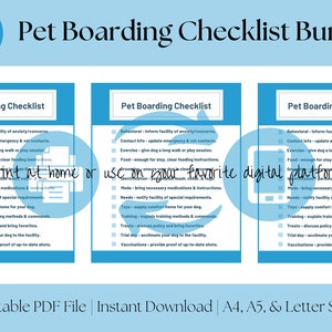 Printable Pet Boarding Checklist - Complete Dog Boarding Essentials ...