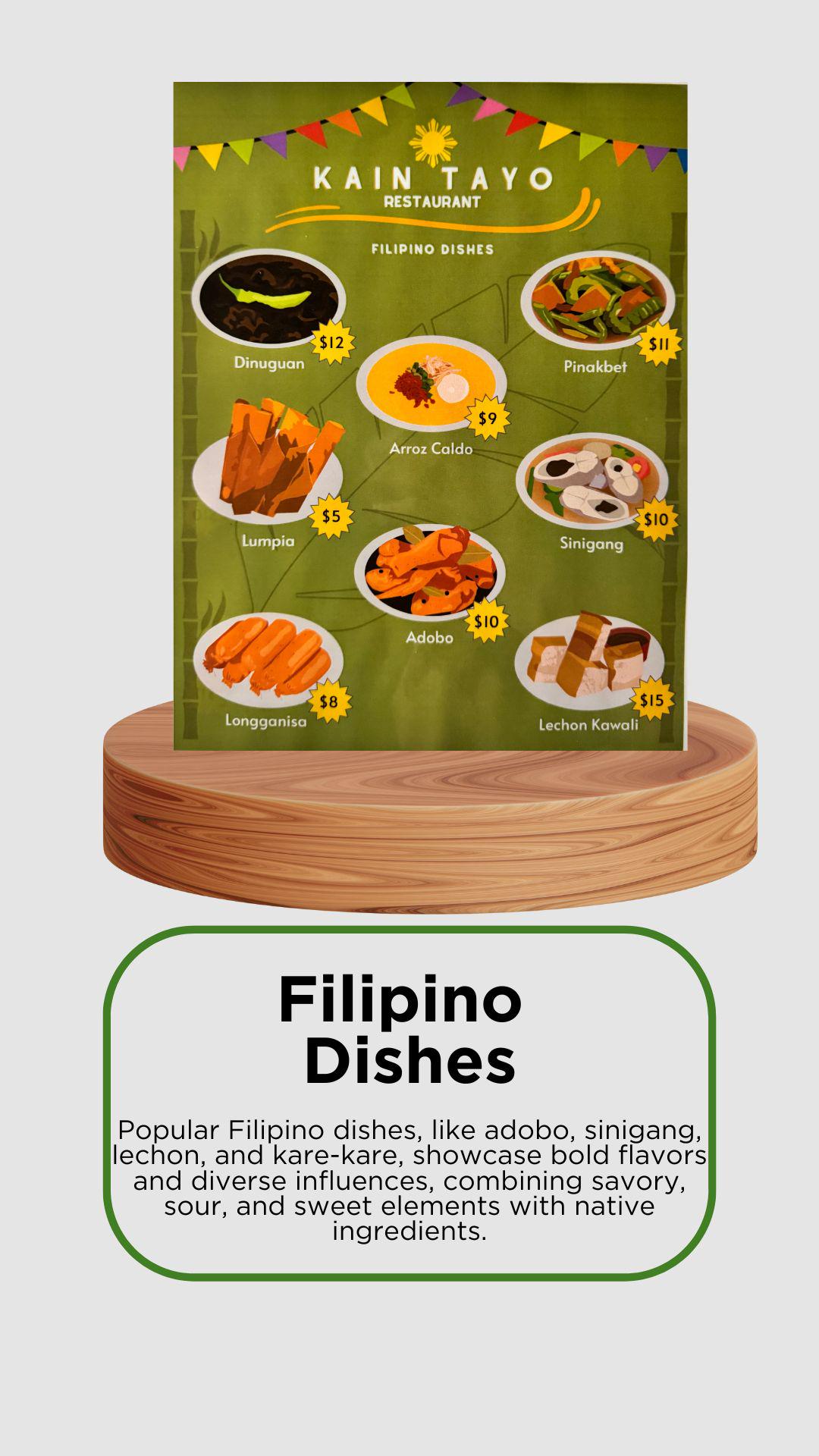 Kain Tayo (let's Eat) -filipino Pretend Play Laminated Menus- Cultural ...