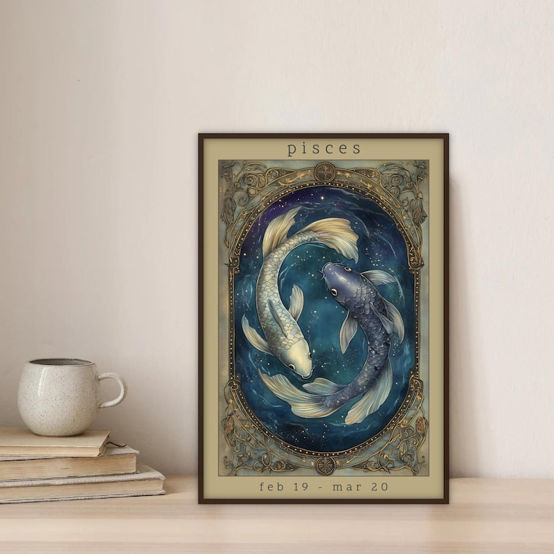 Pisces Wall Art - Etsy