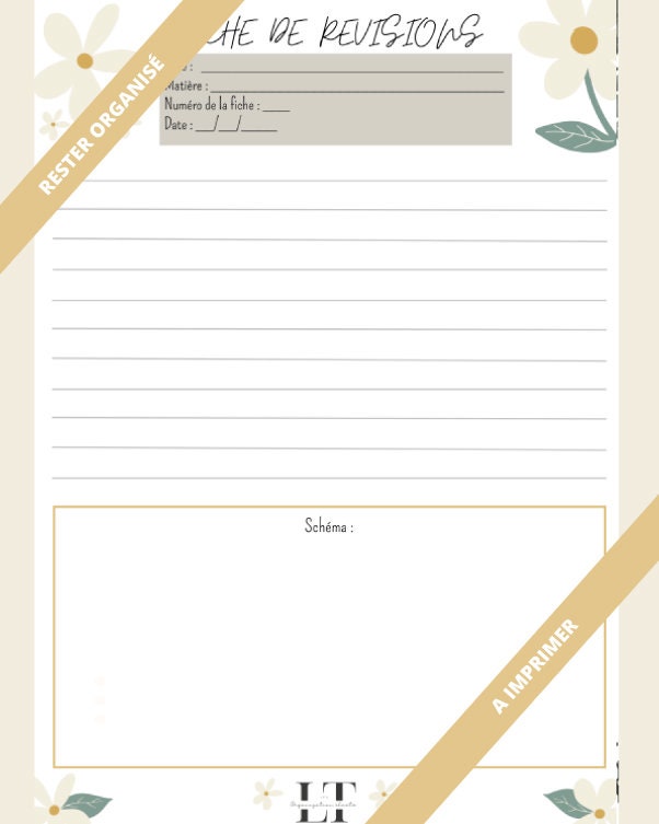 Revision Sheet for Students Template Study Effectively Revision Sheet ...