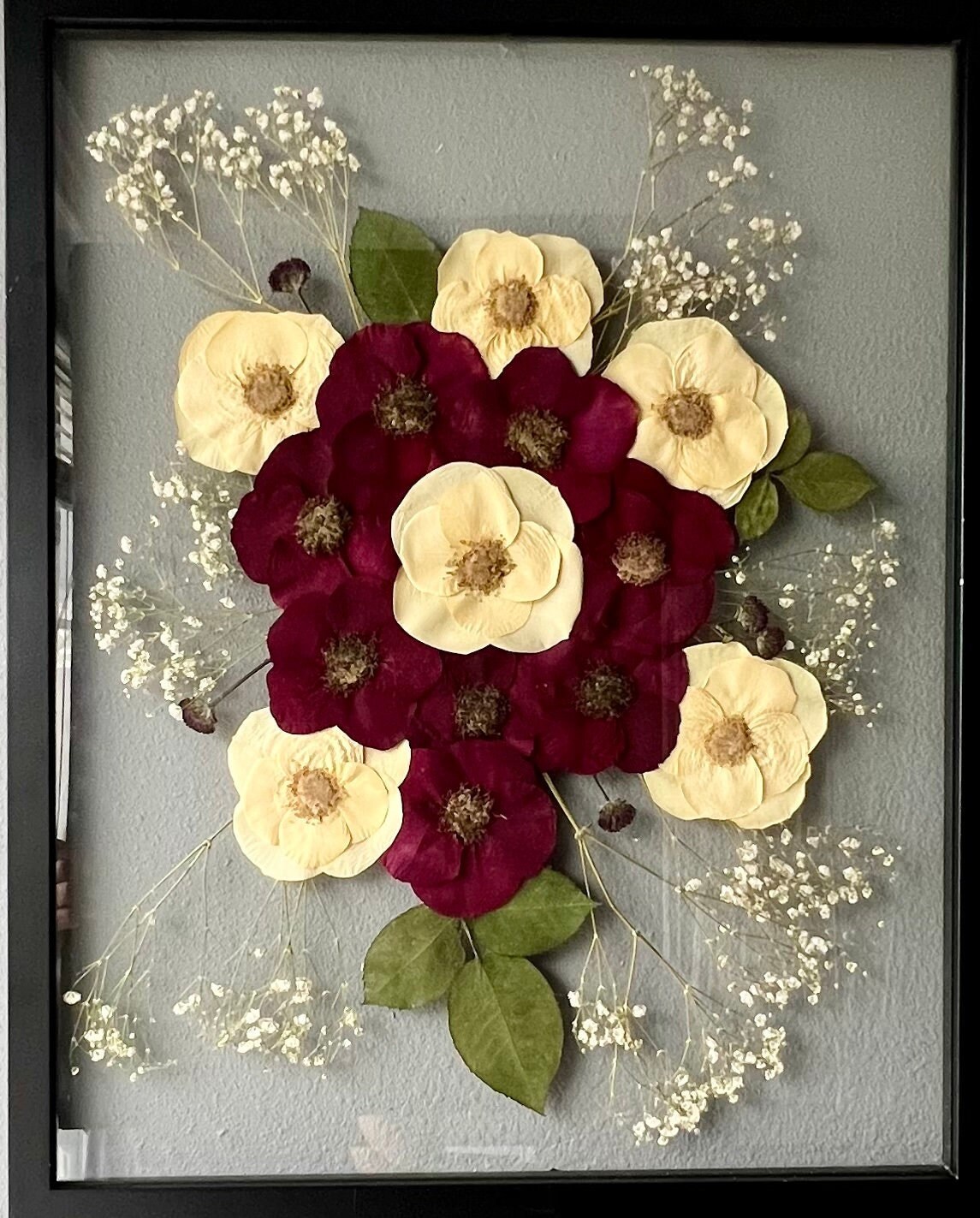 Perfectly Pressed Rose Flower Frame - Etsy
