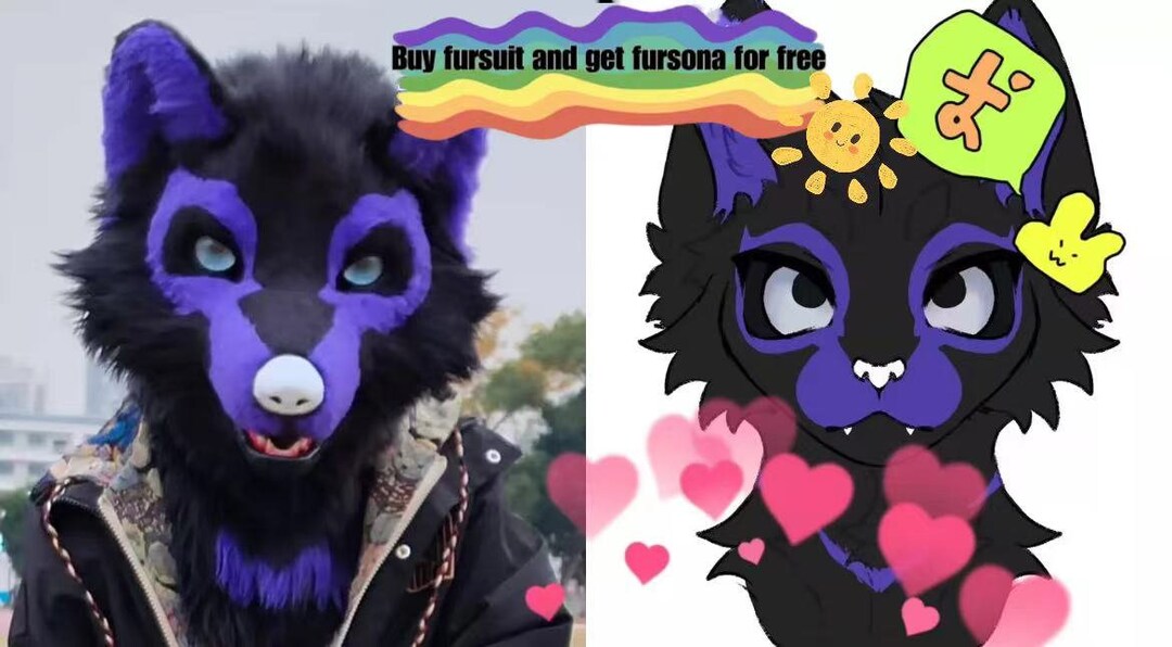 Spot Goods Realistic Wolf Fursuit Head Glowing Eyes Free Fursona - Etsy