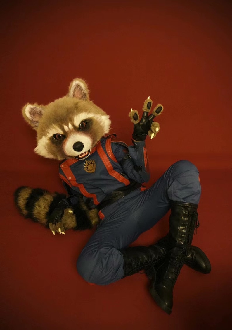 Guardians of the Galaxy Rocket Raccoon Custom Cosplay Fursuit Faux Fur ...