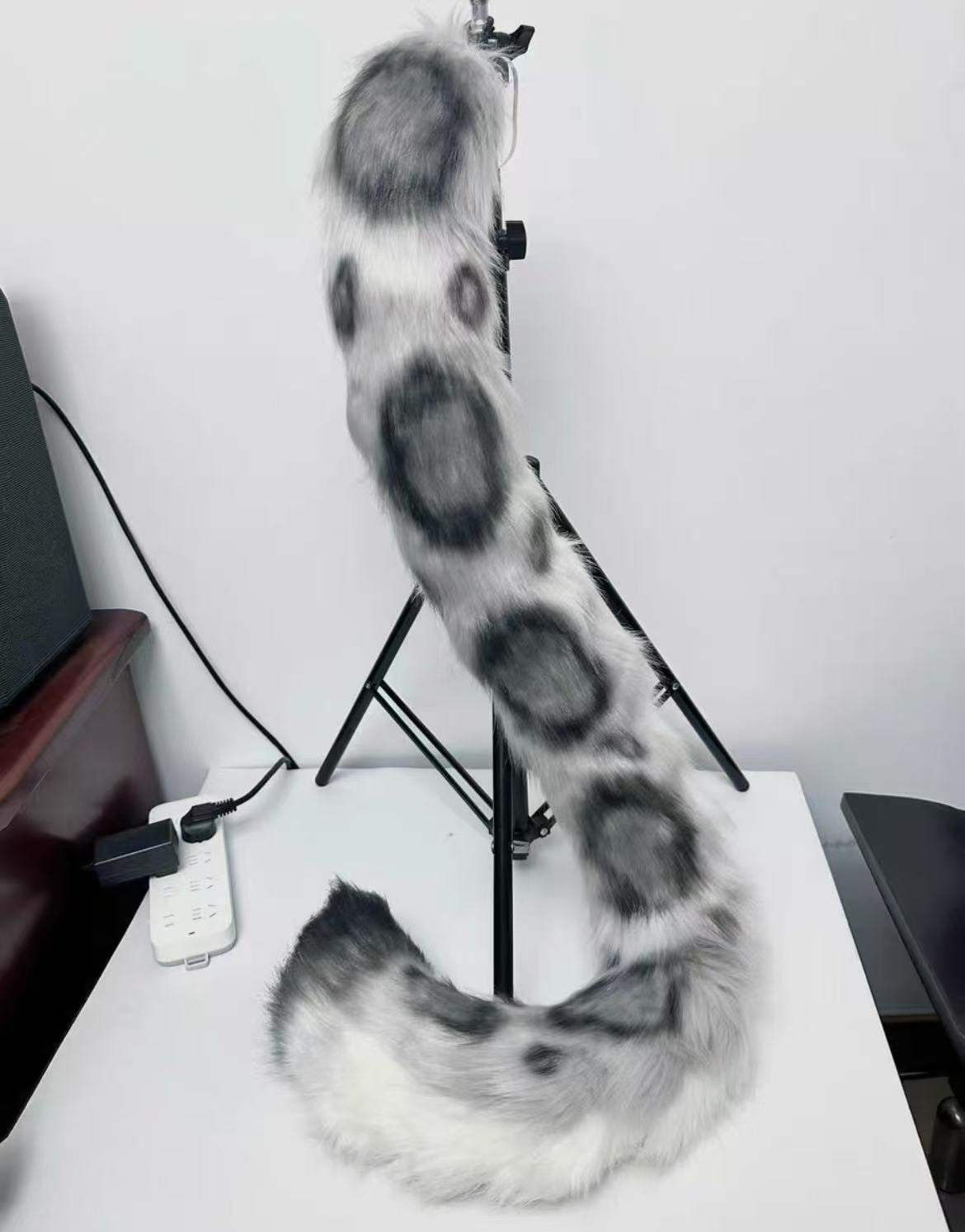 Furry Snow Leopard Tail – Fursuit Tail, Over 1 Meter Long Realistic ...