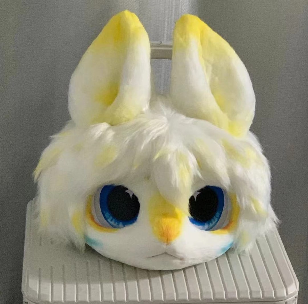 Kemono Fursuit Cute Lemon Bunny Fursuit Head Japanese Style Fantasy ...