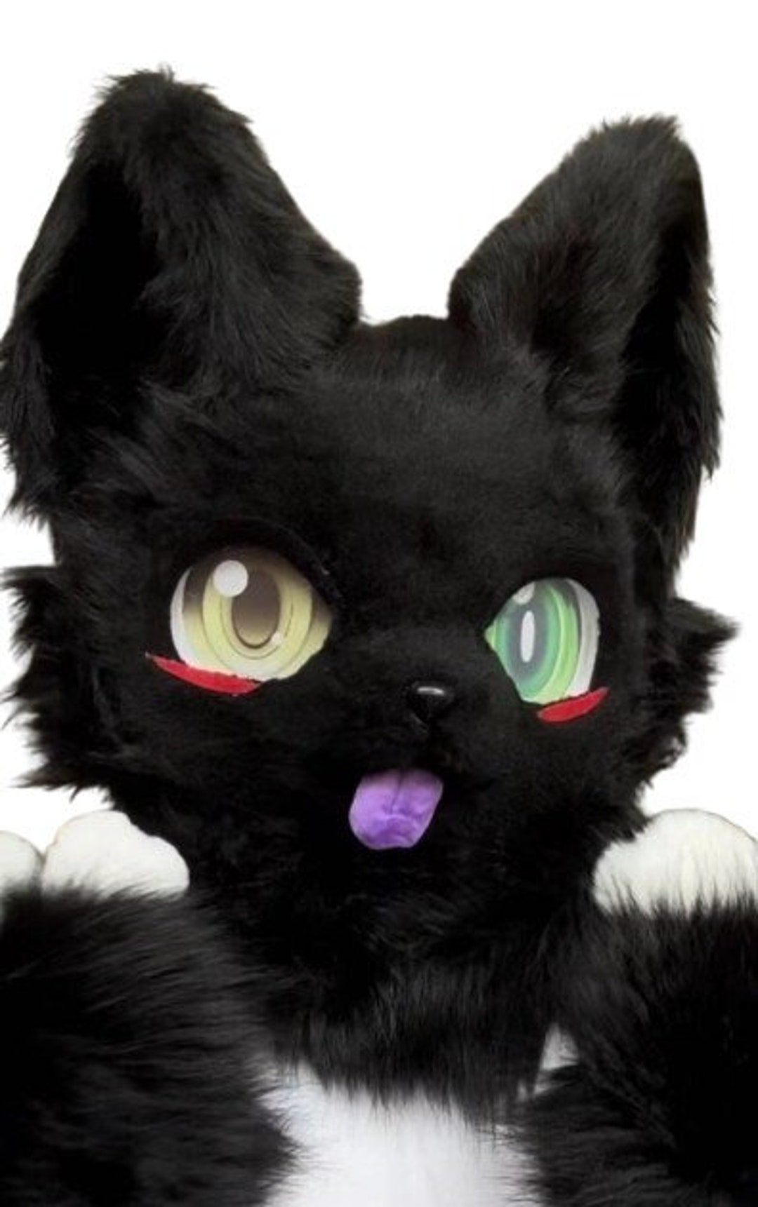 Kemono Fursuit Handsome Little Black Fursuit Headclaws Japanese Style ...