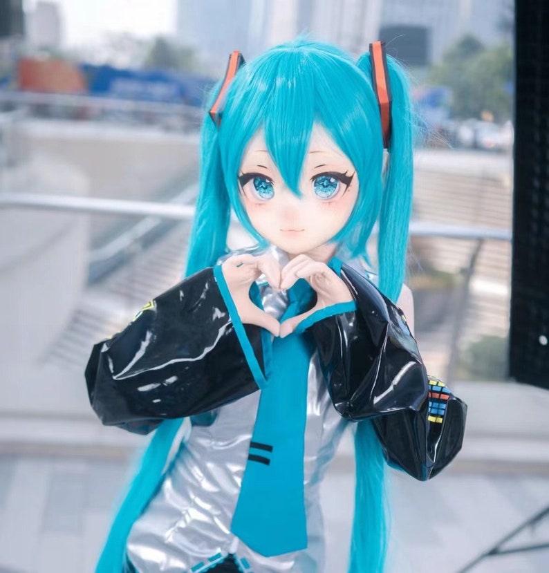 Cosplay Hatsune Miku Kigurumi Head Shell Cosplay Wig, Costomes ...