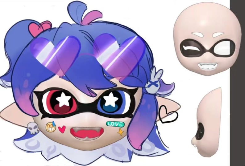 Splatoon Kigurumi Fursuit Head Furry Gift for Girlfriend or Boyfriens ...