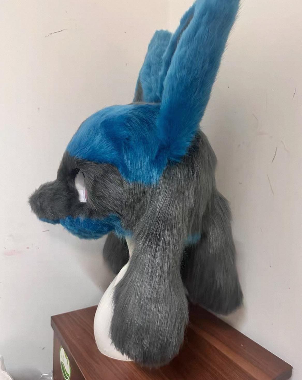 Lucario Fursuit Head | Kemono Style Poke Mon Costume Mask | Custom ...