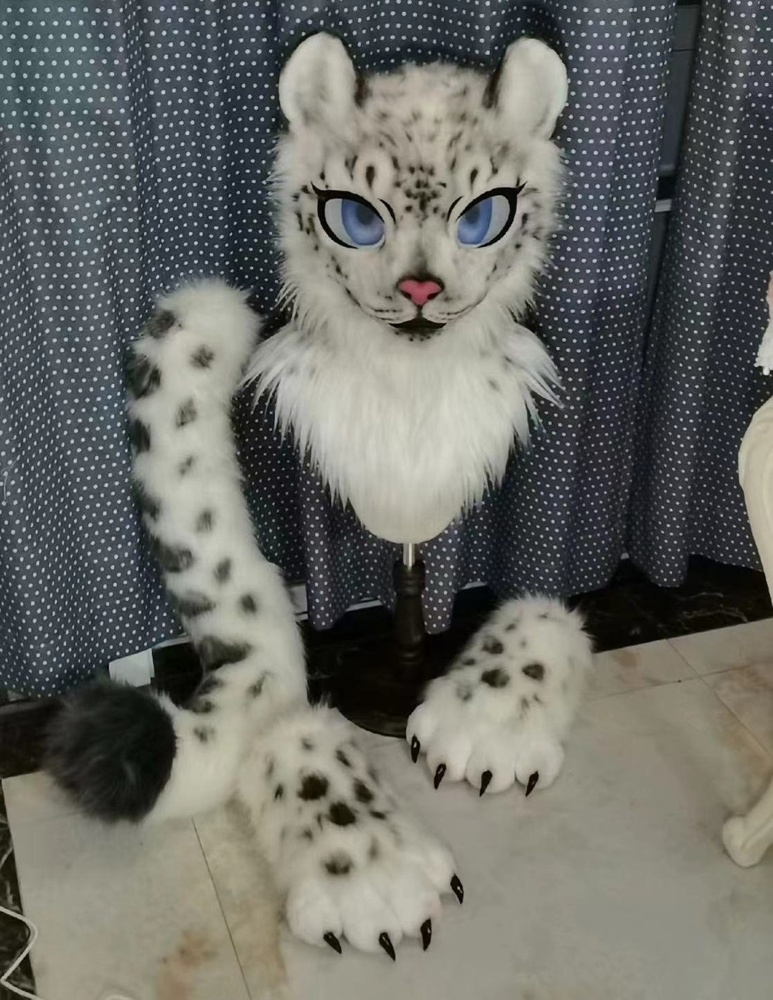 Spot Goods Fursuit Little Snow Leopard Furry Fursona Fursuit Full Body ...