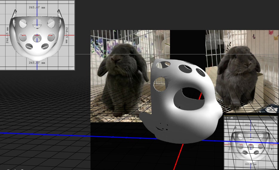 Hare Animal Half Cartoon Head Base 3D Printing Fursuit Head Wild Rabbit ...