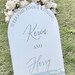 Custom Arch Mirror Acrylic Wedding Sign Mirror Welcome Sign Arch Gold ...