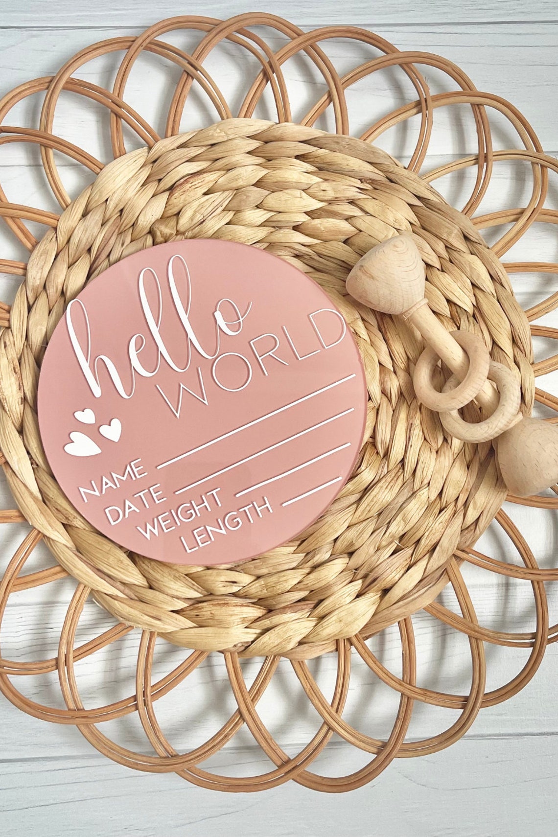 Acrylic Birth Announcement Sign Welcome Baby Sign Custom Birth - Etsy