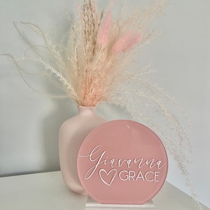 Acrylic Baby Girl Sign Personalized Name Sign Custom Name Announcement ...