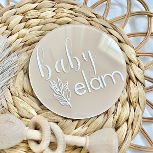 Acrylic Baby Sign Gender Neutral Nursery Personalized Welcome Sign ...