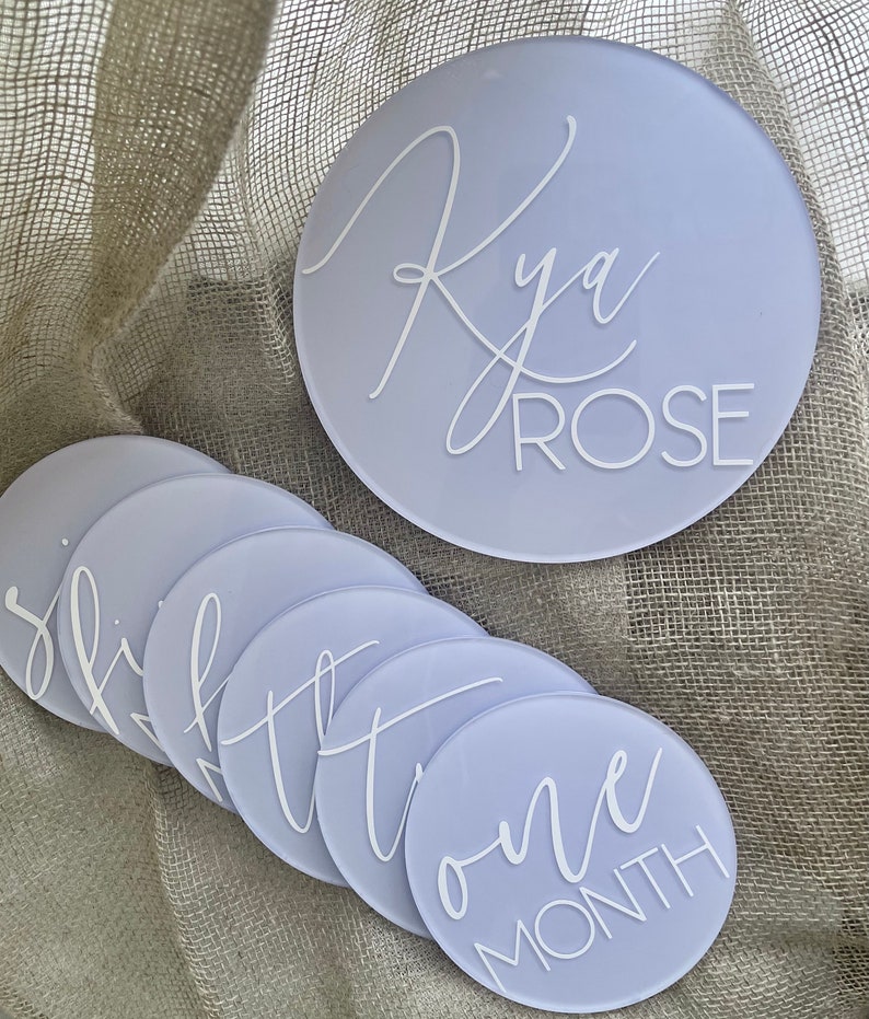 Acrylic Monthly Milestone Marker Baby Milestone Disc Gift for - Etsy