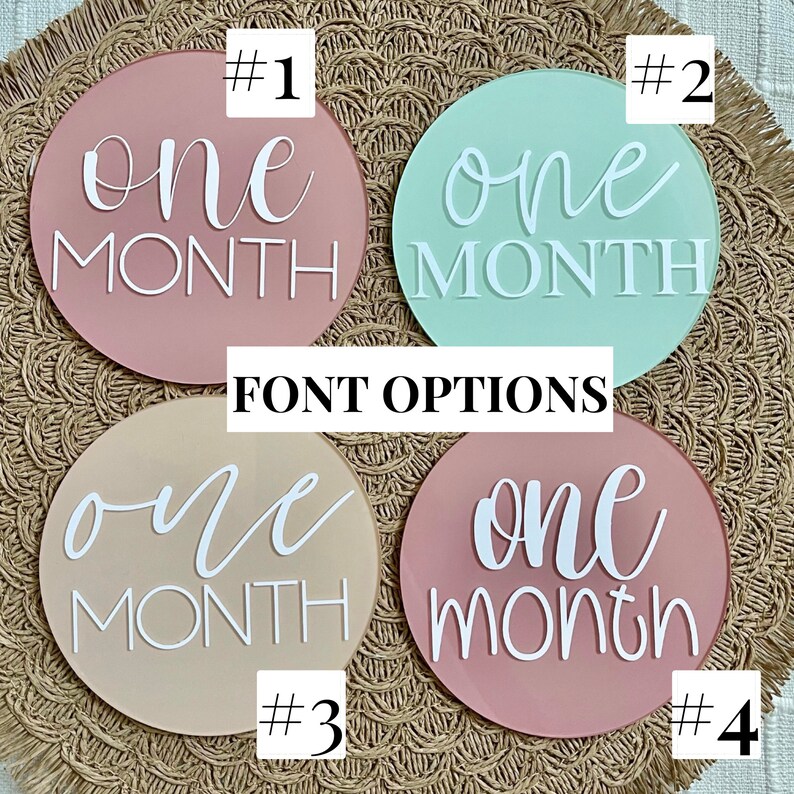 Acrylic Monthly Milestone Marker Baby Milestone Disc Gift for - Etsy