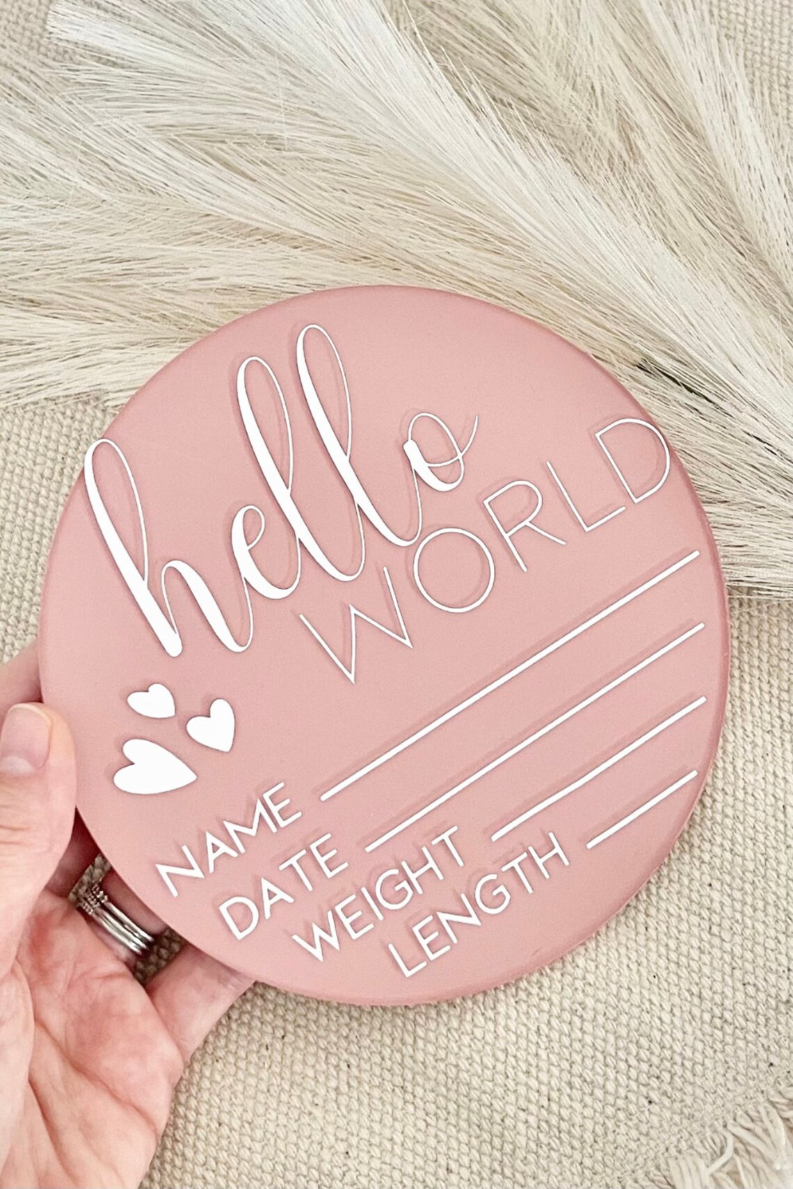 Acrylic Birth Announcement Sign Welcome Baby Sign Custom Birth - Etsy
