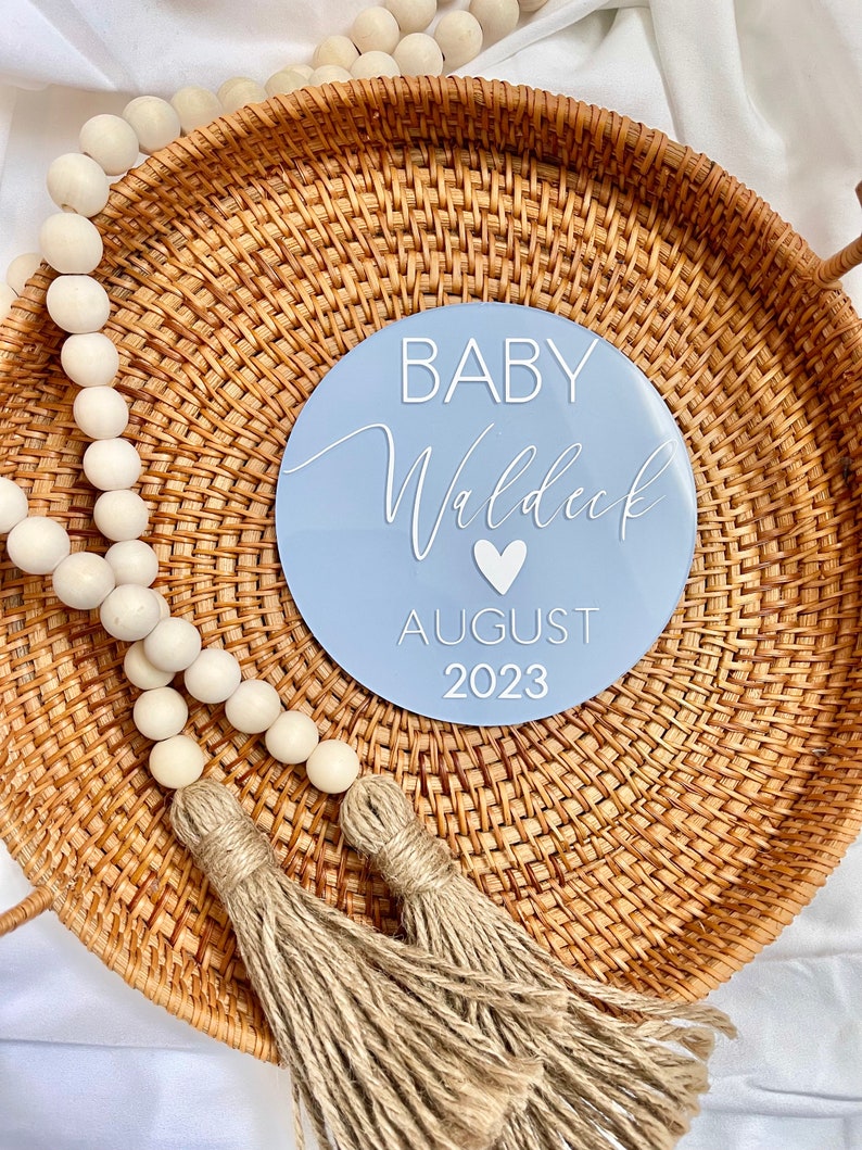 Custom Pregnancy Announcement Sign Acrylic Pregnancy Sign Expecting ...