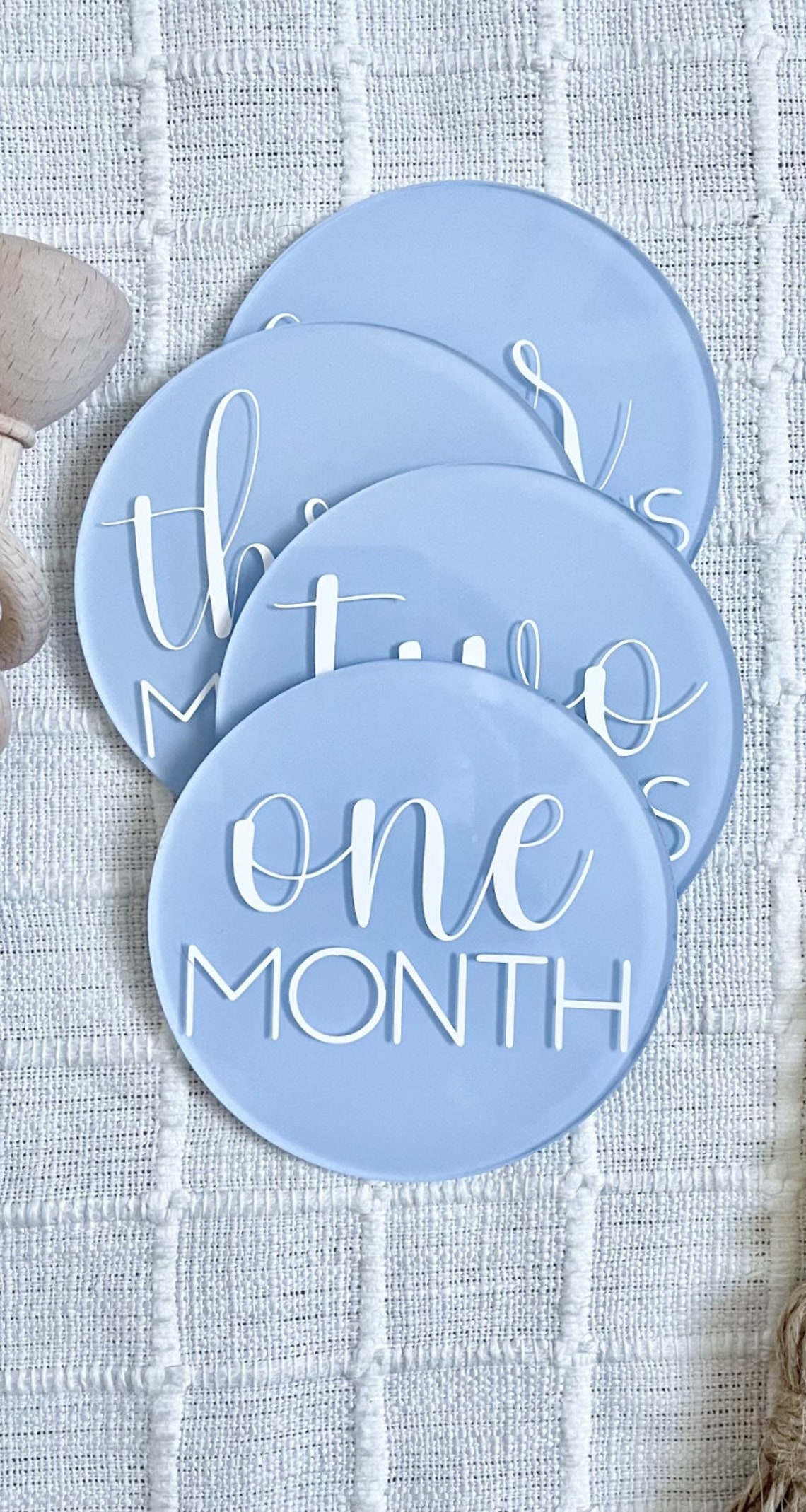 Baby Milestone Marker Acrylic Monthly Milestone Disc Pregnancy ...