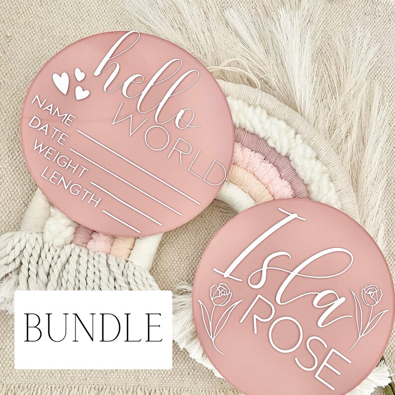 Acrylic Birth Announcement Sign Welcome Baby Sign Custom Birth - Etsy